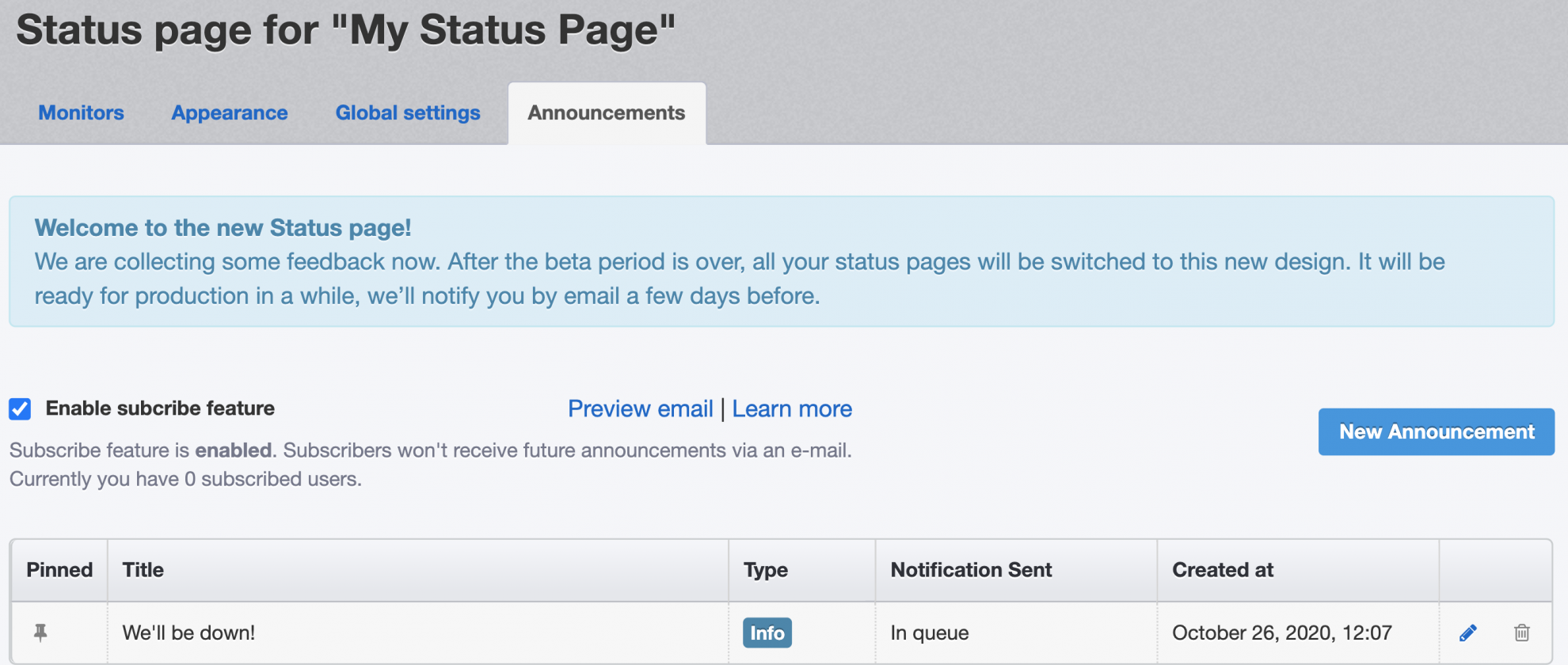Introducing Public Status Pages 2.0! | UptimeRobot Blog