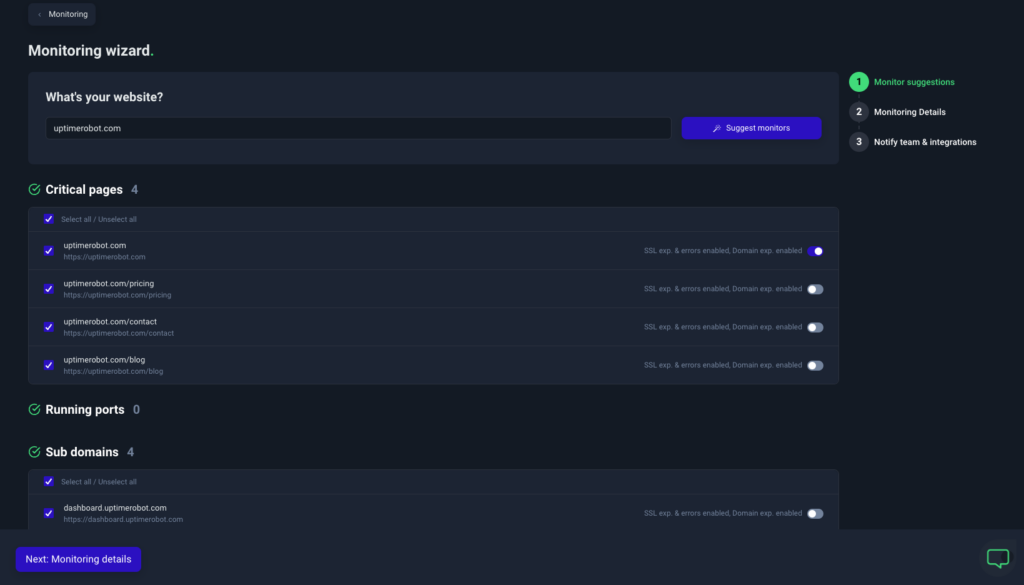 UptimeRobot Introduces Monitor Wizard | UptimeRobot Blog